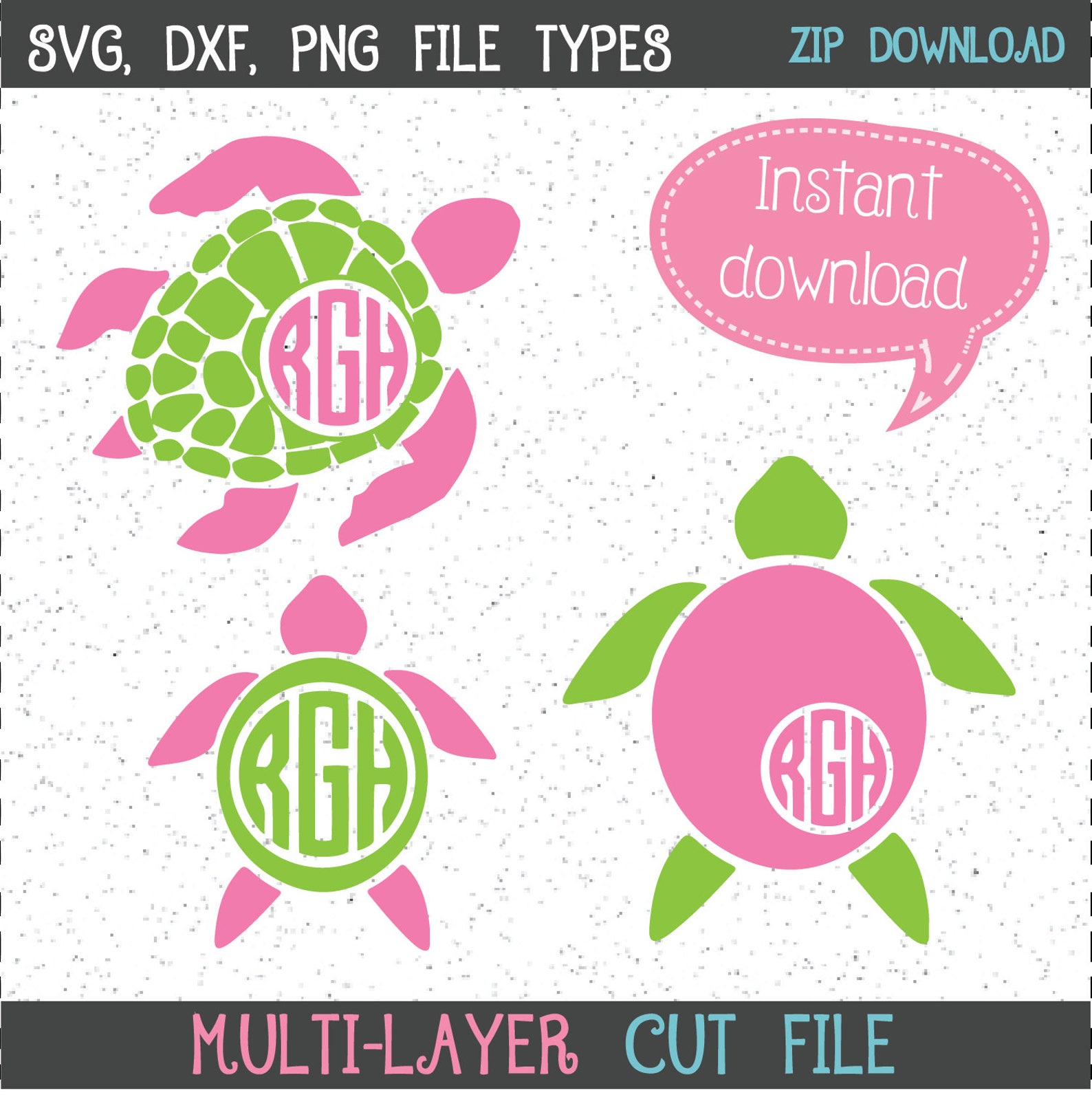 Sea Turtle SVG Sea Turtle Svgs Monogram Sea Turtle Svgs - Etsy
