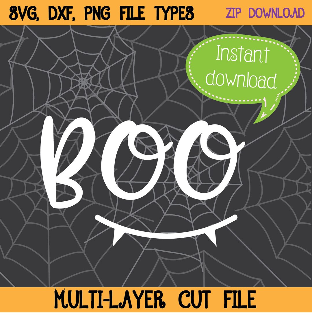 Boo SVG, Halloween SVG, Cricut Cut File, Silhouette File - Etsy