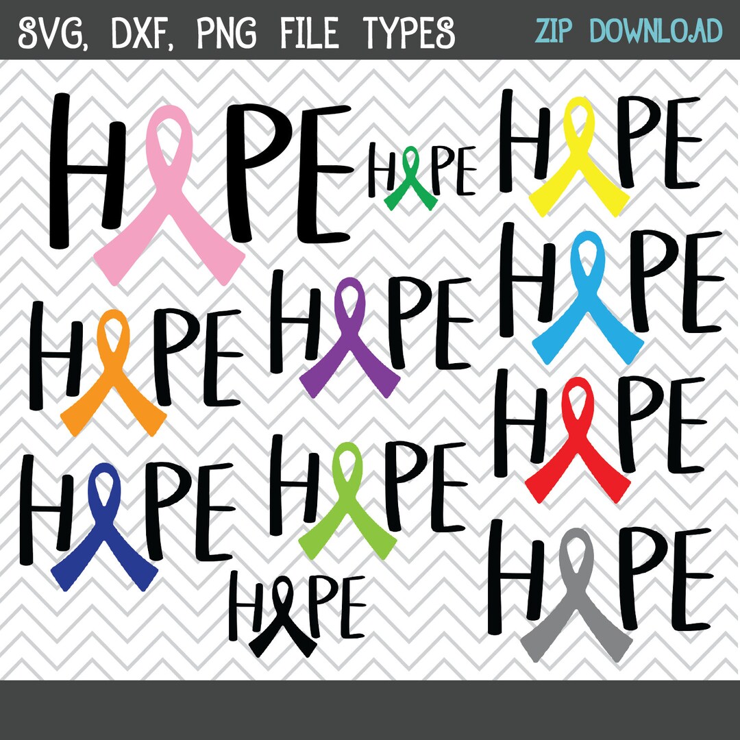 Hope SVG, Awareness SVG, Awareness Ribbon SVG, Breast Cancer Awareness ...