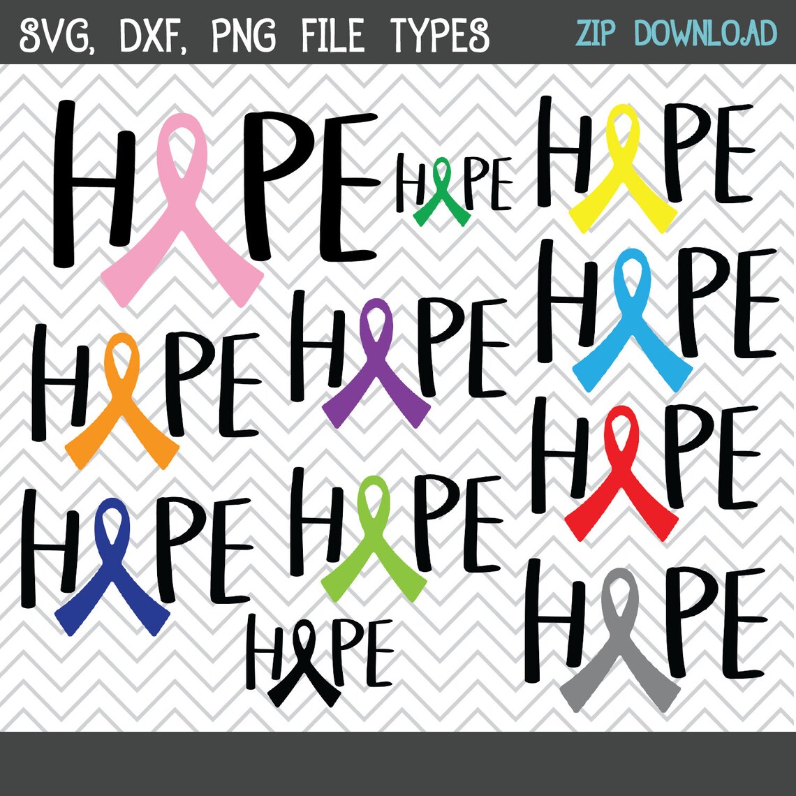 Hope SVG Awareness SVG Awareness Ribbon SVG Breast Cancer | Etsy
