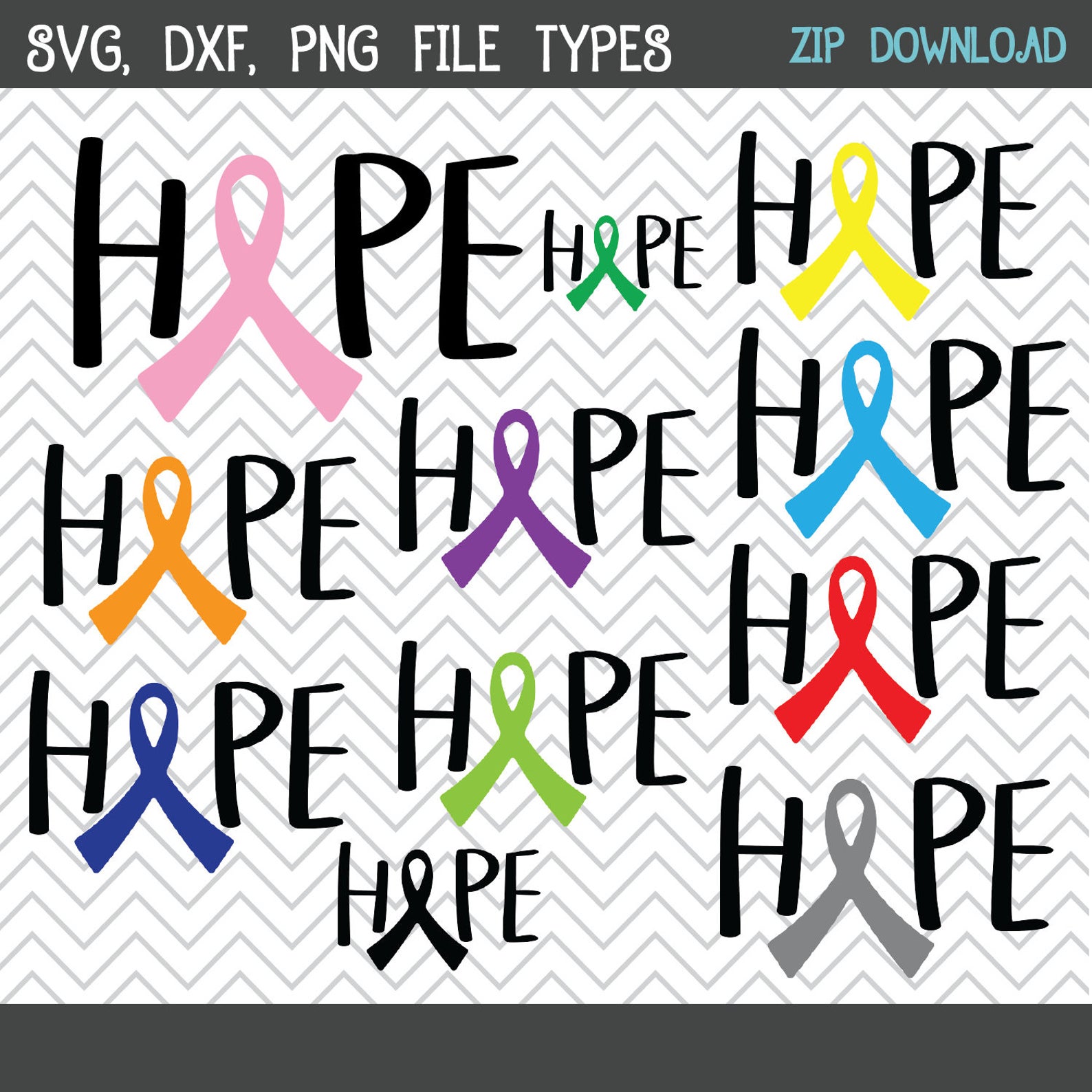 Hope SVG Awareness SVG Awareness Ribbon SVG Breast Cancer - Etsy