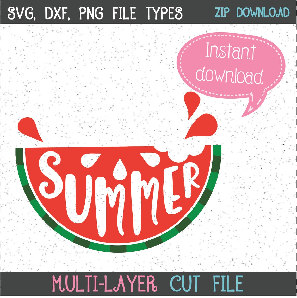 Watermelon Summer SVG Watermelon Svgs Summer Svgs | Etsy