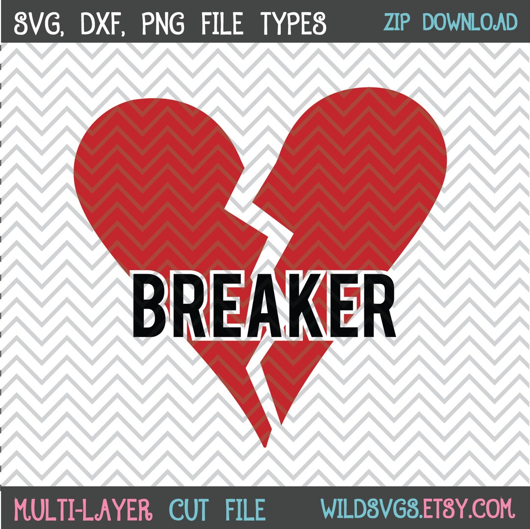 Heart Breaker SVG, Heart Breaker Clipart, Broken Heart, Valentine's Day ...