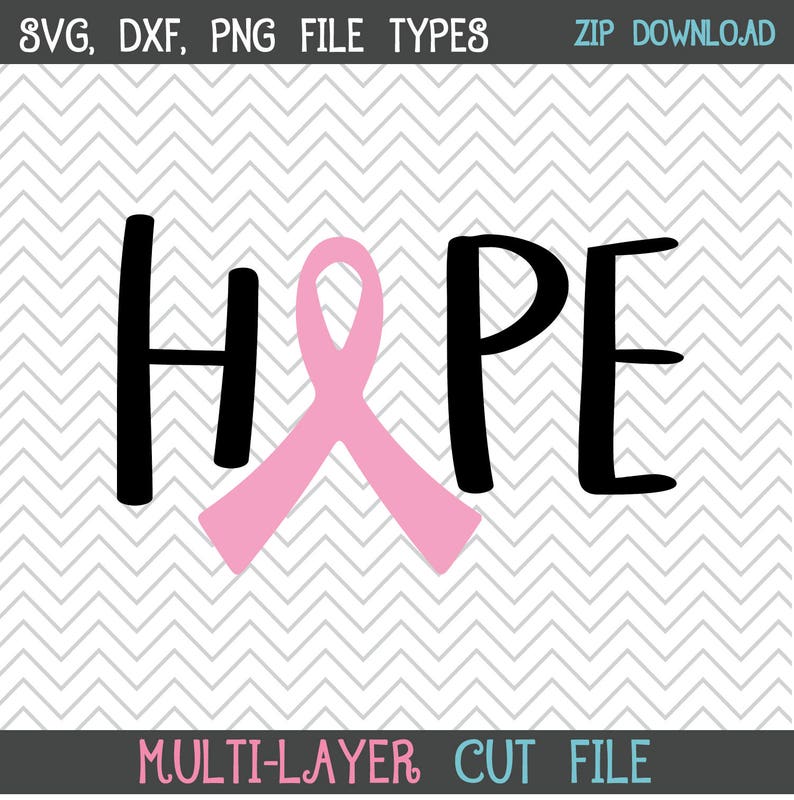 Hope SVG Awareness SVG Awareness Ribbon SVG Breast Cancer - Etsy