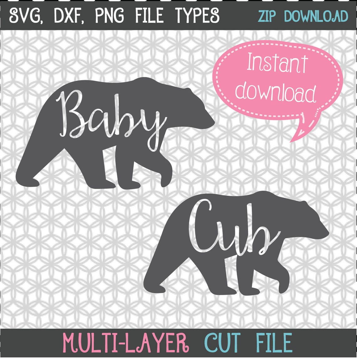 Baby Bear SVG Bear Cub SVG Cricut Cut File Silhouette File - Etsy