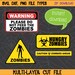 Zombie Warning Signs, Zombie Clipart, Zombies, Zombie Cut Files, Cricut ...