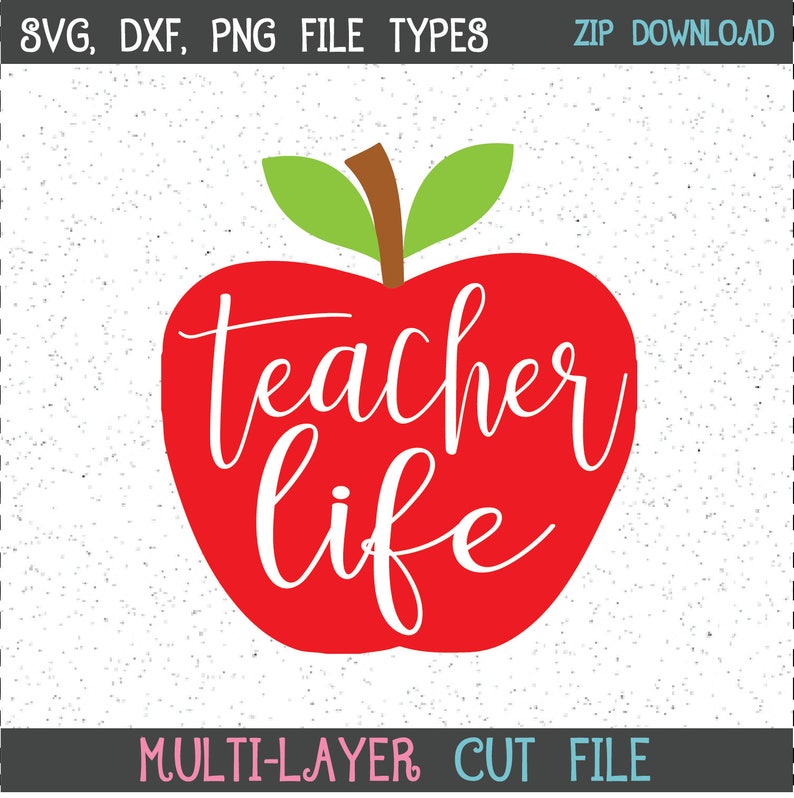 Teacher Life SVG Cuttable File for Cricut and Silhouette Machines - Etsy