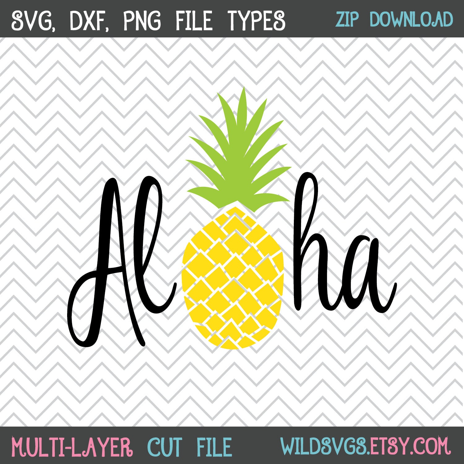 Aloha SVG Pineapple SVG Aloha Pineapple Summer Svgs | Etsy