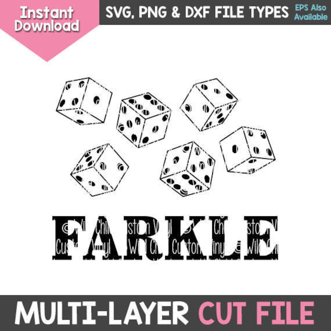 FARKLE Package, FARKLE Files, FARKLE Svgs, Farkle Graphics, Farkle ...