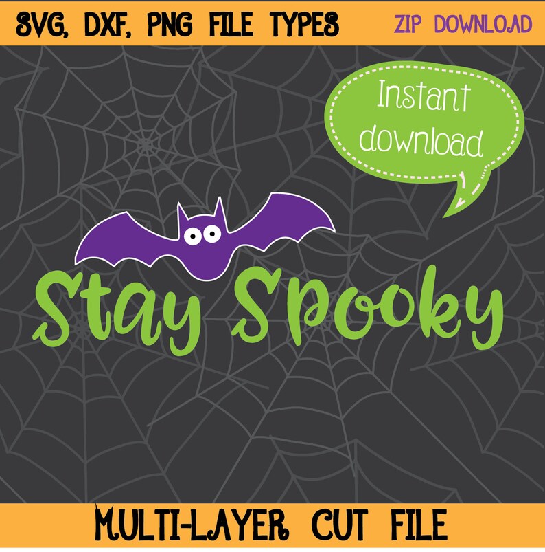 Stay Spooky SVG Bat Svgs Halloween SVG Halloween Clipart - Etsy
