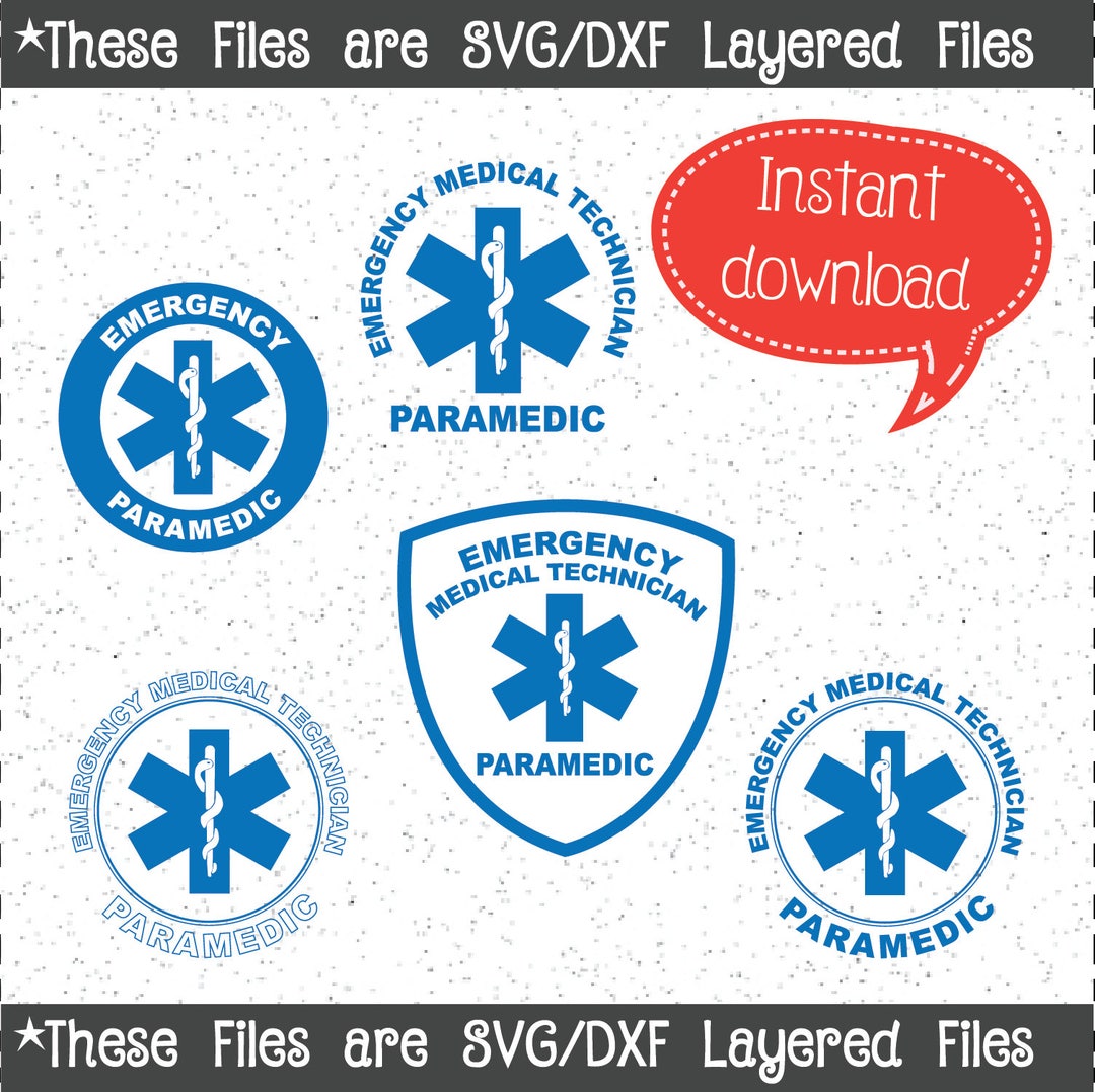 Paramedic SVG Bundle, First Responders, EMT, Medic Cut Files (digital ...