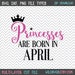 Princesses Are Born in SVG, Princesses SVG, Princess Birthday Svg, SVG ...