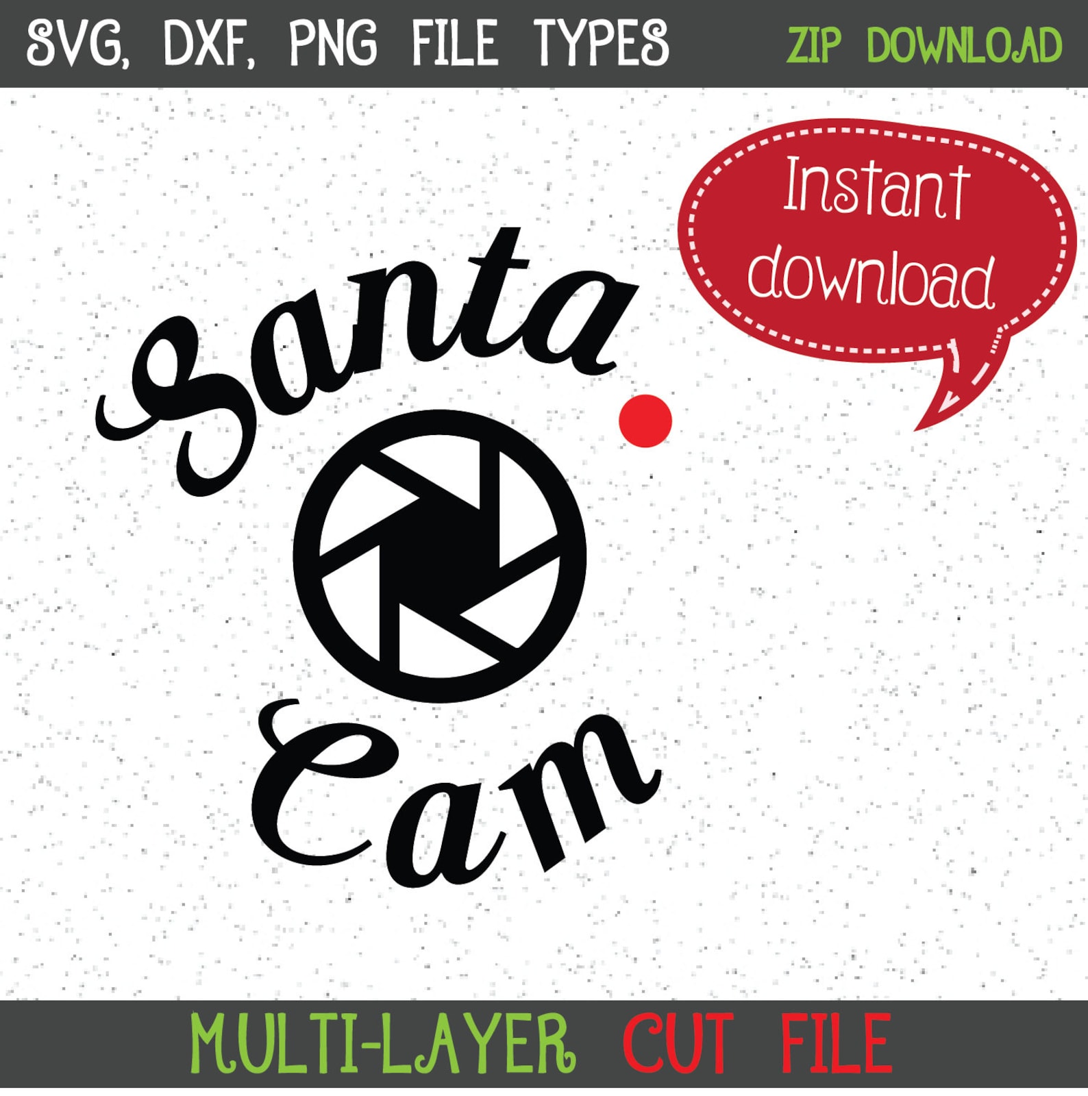 Santa Cam Surveillance Christmas SVG for Cricut and Silhouette - Etsy