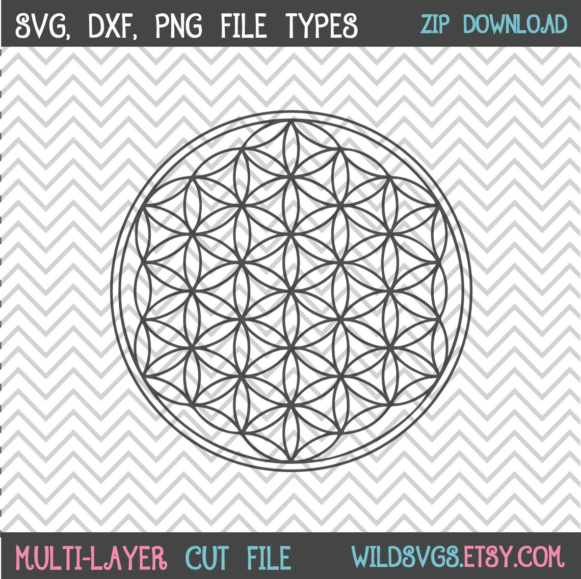 Flower of Life SVG, Sacred Geometry Svgs, Flower of Life Clipart ...