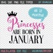 Princesses Are Born in SVG, Princesses SVG, Princess Birthday Svg, SVG ...