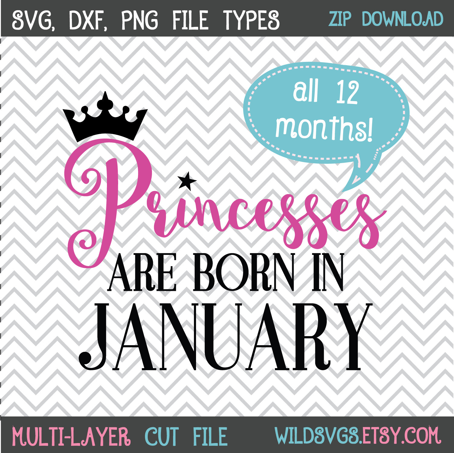 Princesses Are Born in SVG Princesses SVG Princess Birthday - Etsy
