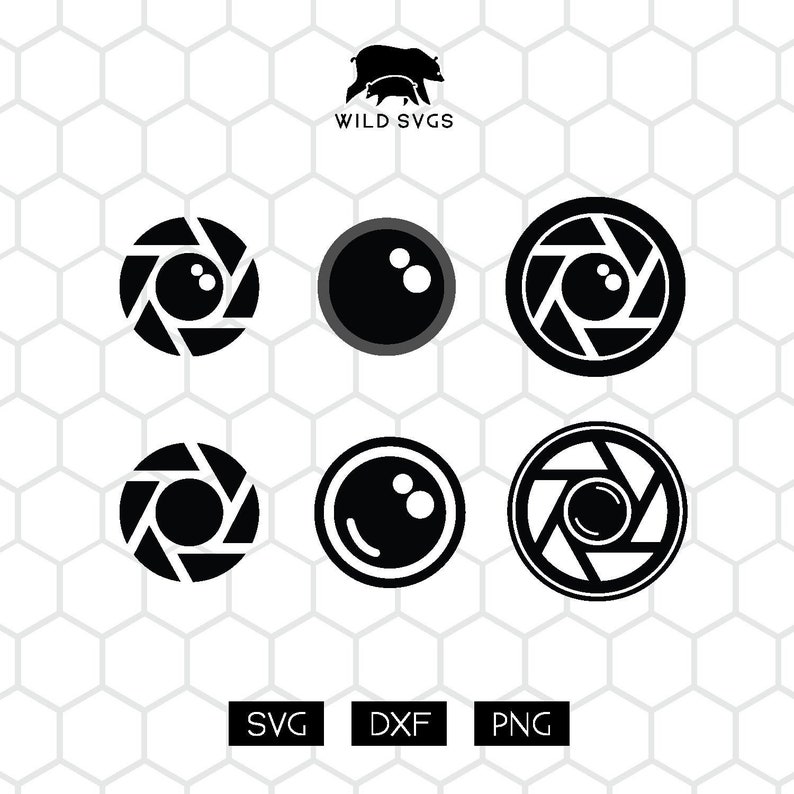 Camera Aperture Clipart and SVG Cut File Bundle | Etsy