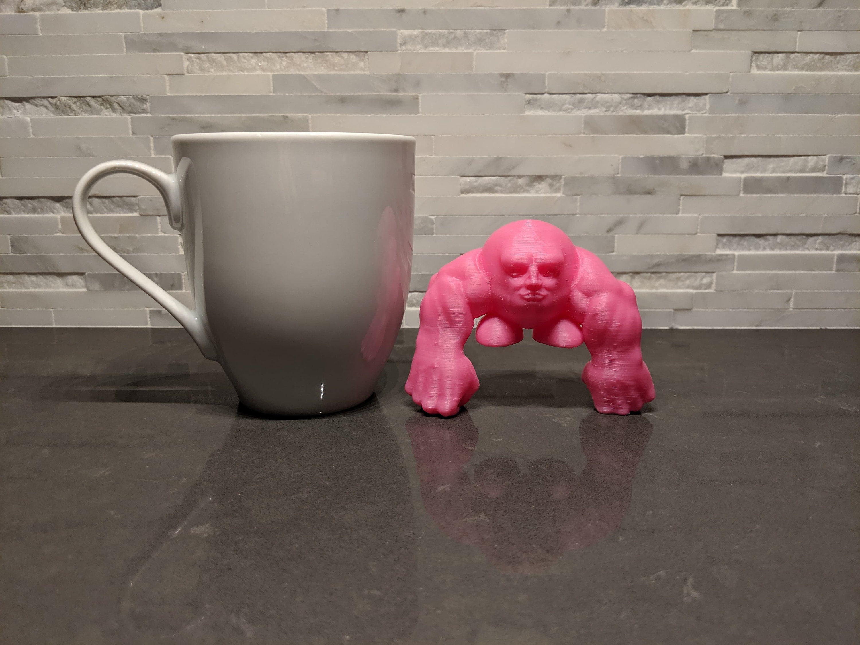 Muscular Creepy Kirb With Buff Arms - Etsy