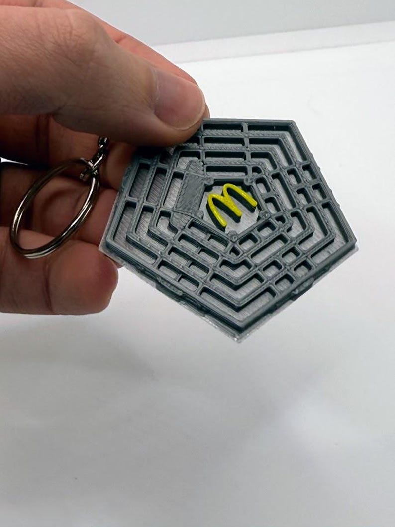 There's a Mcdonalds in the Pentagon Keychain - Etsy