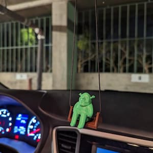 Shrek Swing Car Hanging Ornament for Rear View Mirror, Cute Decoration ...
