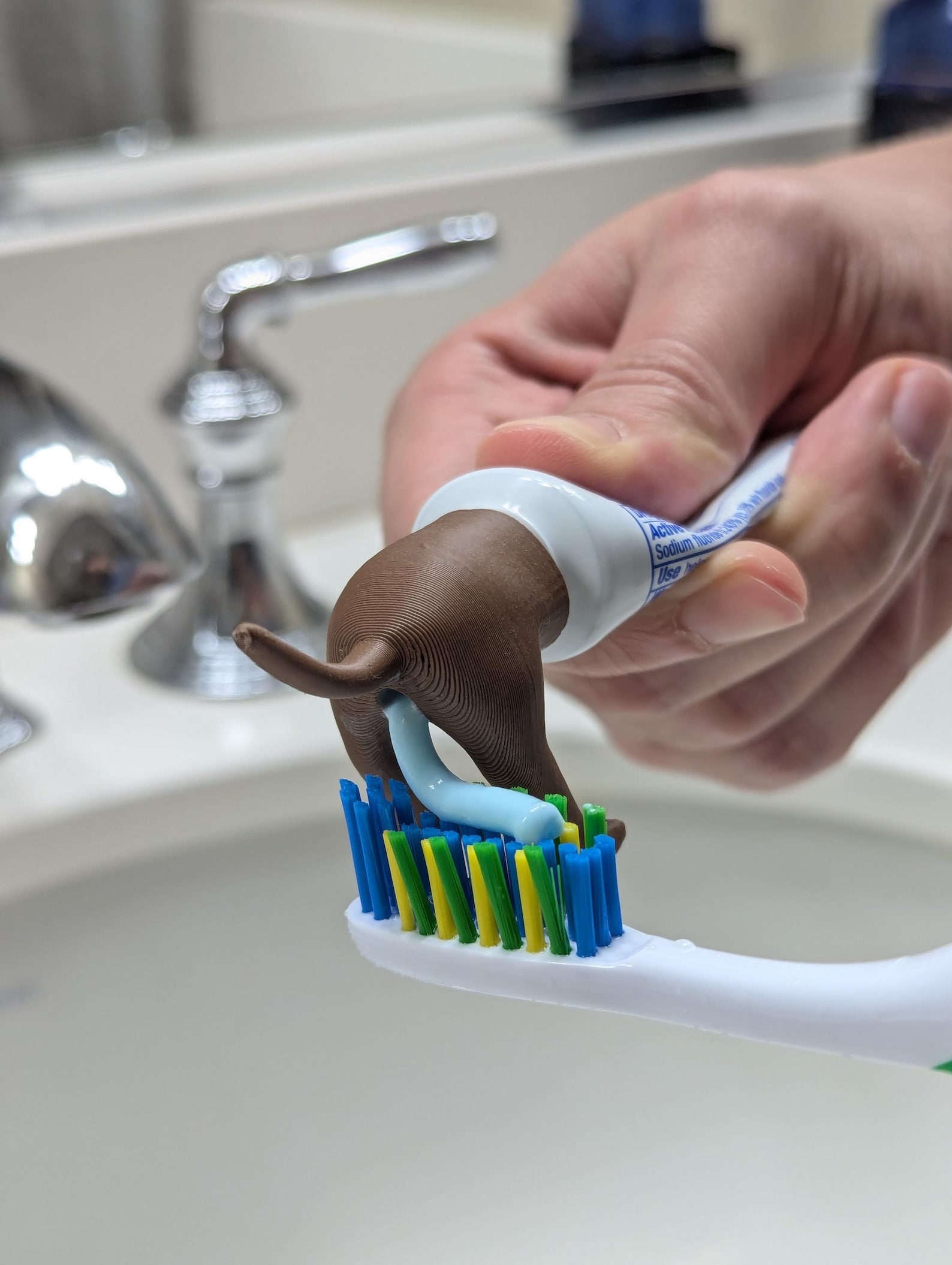 Dog Pooping Toothpaste Topper | Comes With Toothpaste - Etsy