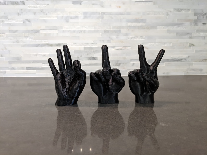 Mini Middle Finger Hand Sign Statue | Etsy