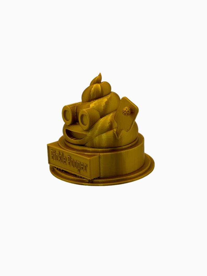 Pickleball Trophy Poop Emoji, Fun Award | the Pickle Pooper - Etsy