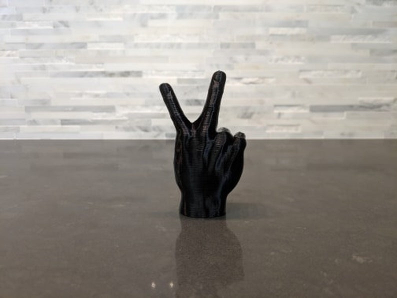 Peace Sign Mini Hand Statue - Etsy