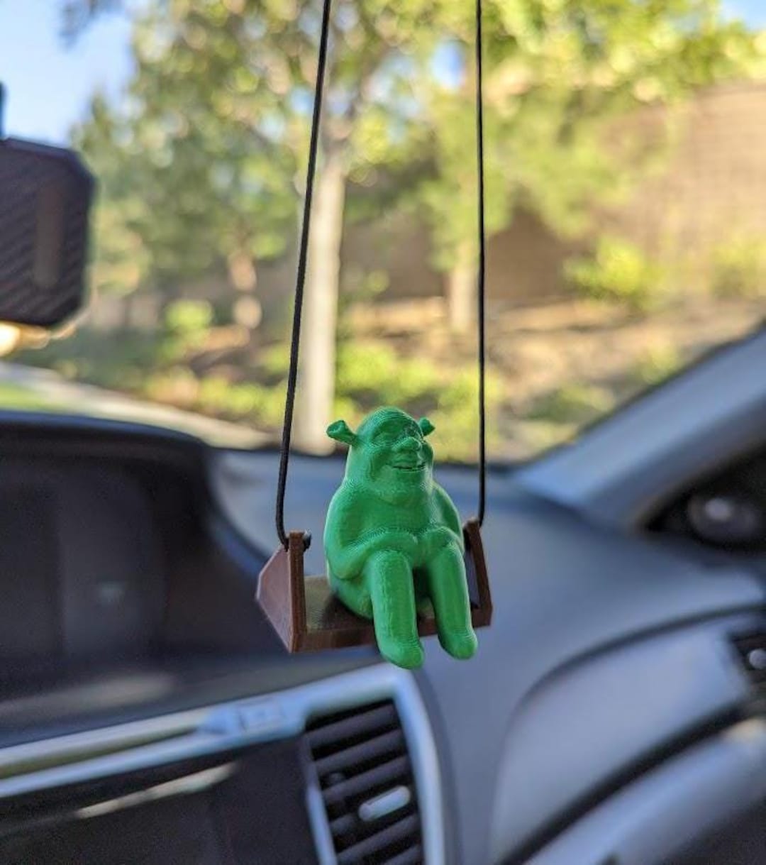 Shrek Swing Car Hanging Ornament for Rear View Mirror, Cute Decoration ...