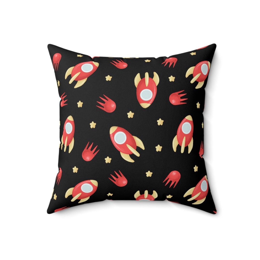 Kids Space Themed Throw Pillow, Rocket Pillow, Child Accent Pillow ...