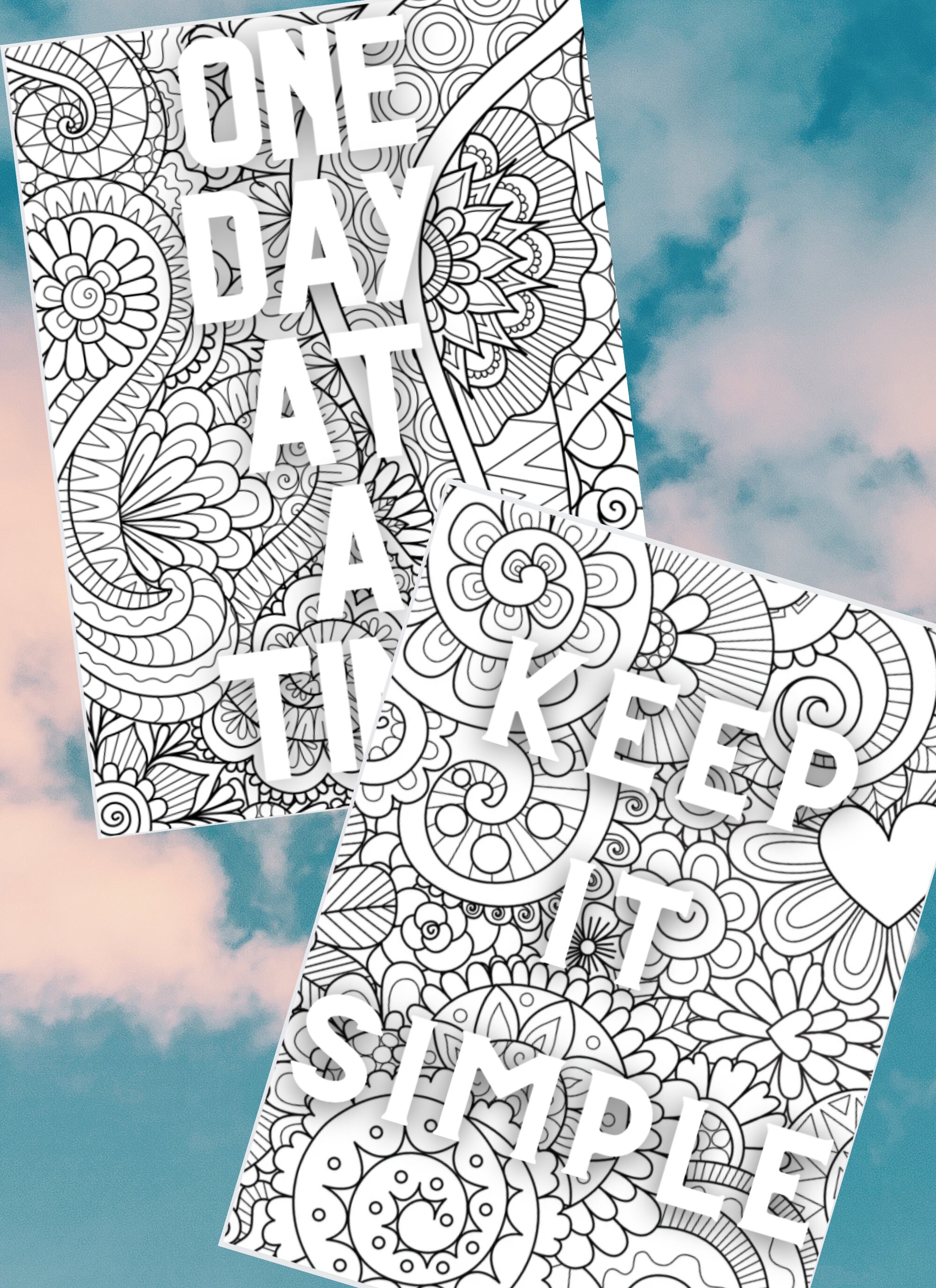 Printable Recovery Coloring Book Pages, 12 Steps, Mindfulness Gift ...
