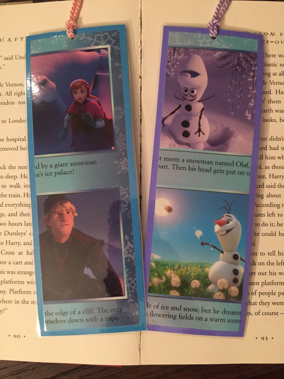Disney Frozen Bookmarks Featuring Olaf Kristof and Anna - Etsy
