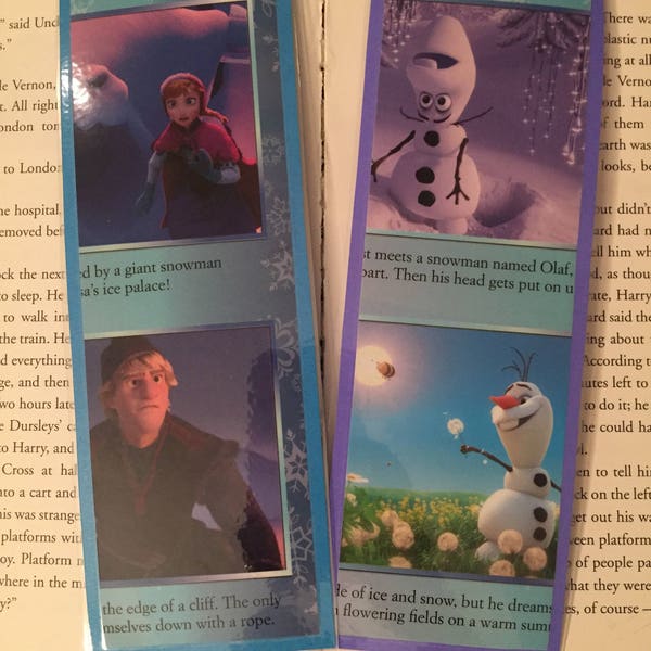 Frozen Bookmarks - Etsy