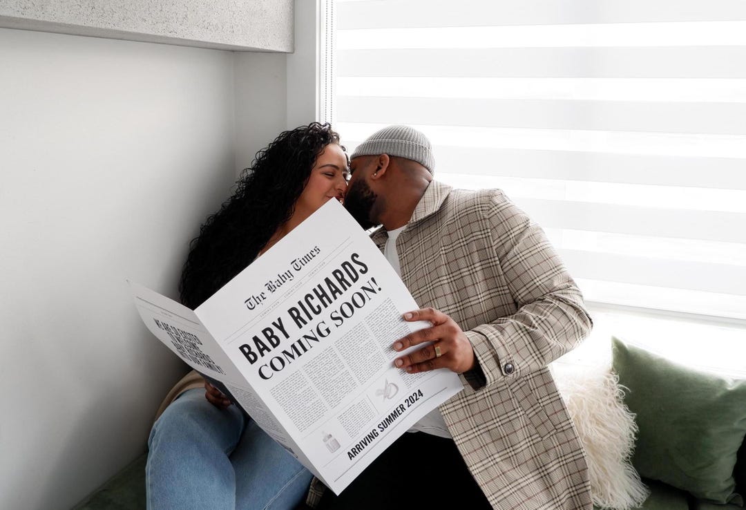 The Baby Times Newspaper Template for Baby Announcement - Etsy