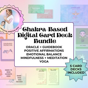 Kids Oracle Deck Bundle 5 Decks Chakra Yoga Deck Emotional Balance ...