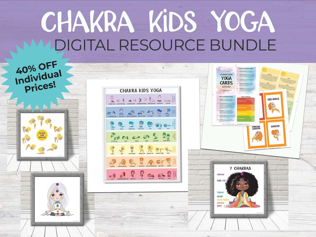 Beginner Yoga Bundle Colorful Poster Child Yoga Deck Kid Self Care Gift ...