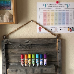 Essential Oil Chart Crystal Chart Affirmation Decorative Wall Poster ...