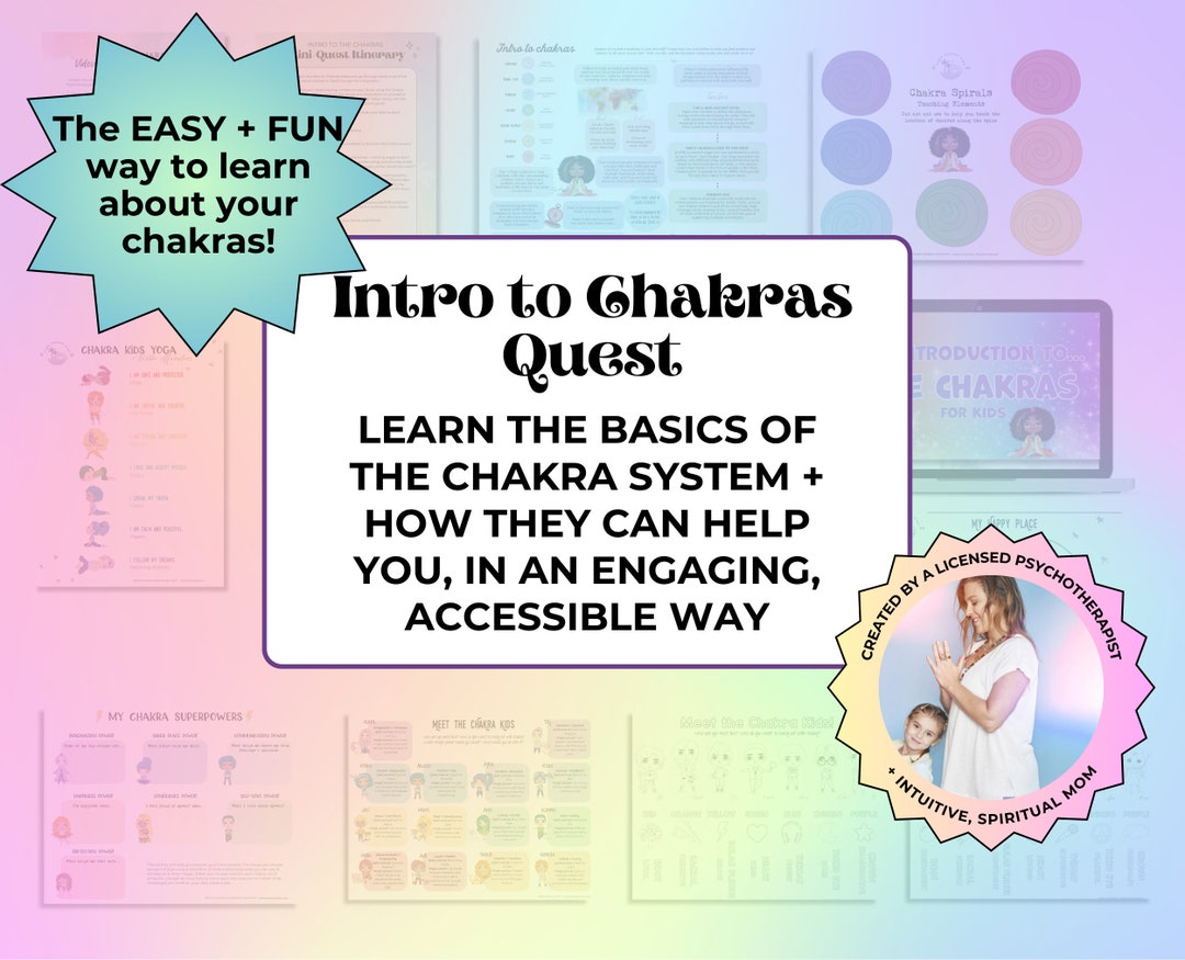 Learning Chakras Introduction Kid Self-discovery Quests Beginner Yoga ...