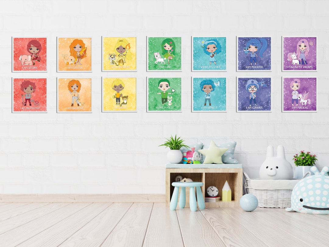 SEL Social Emotional Decorative Wall Poster BUNDLE Kid Emotional Health ...