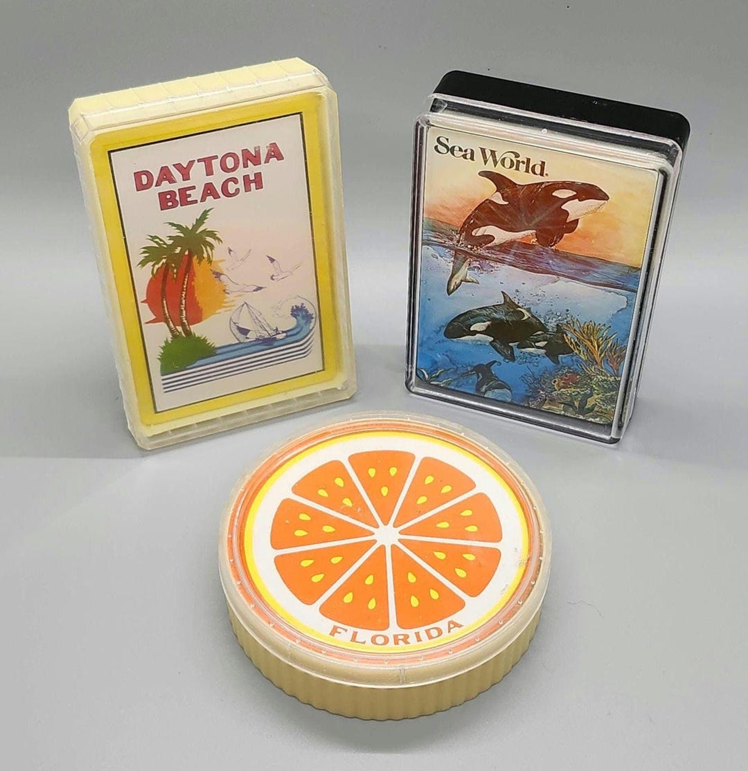 Vintage Florida Souvenir Playing Cards: Daytona Beach, Sea World ...