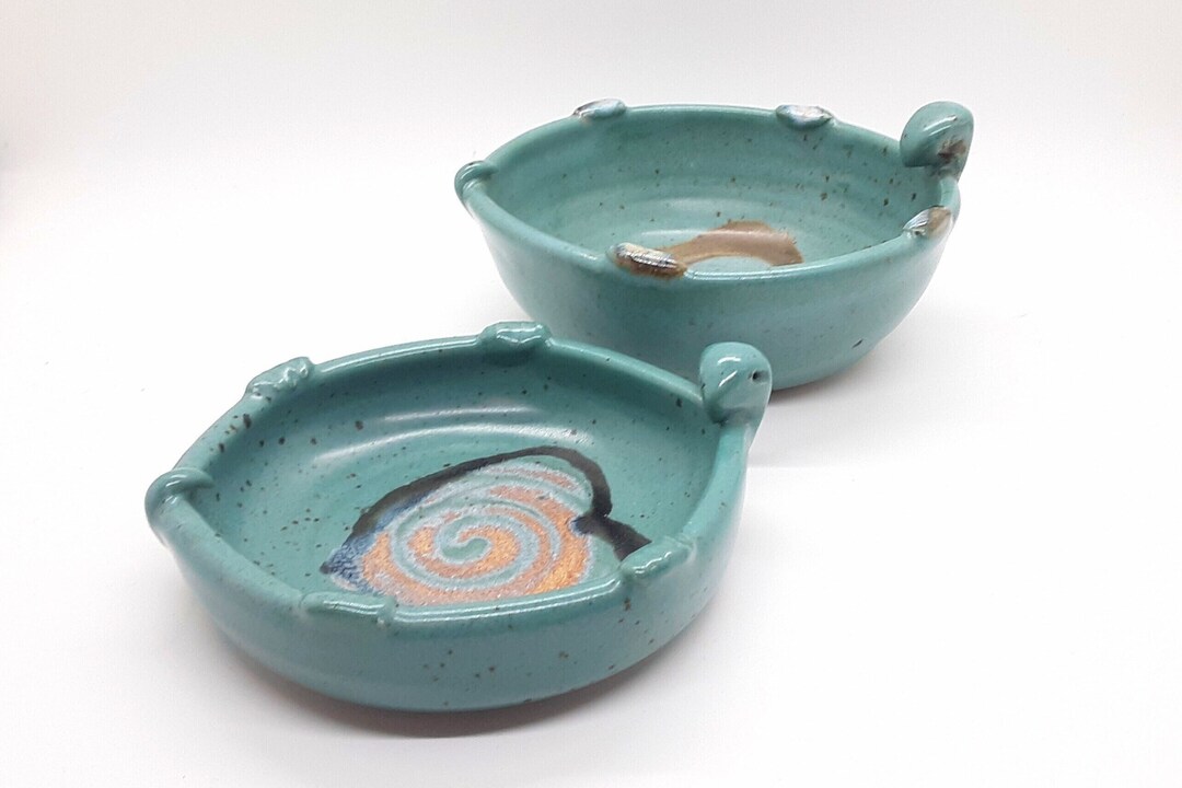 Pair of S. Kress Art Pottery Inverted Turtle Trinket Dishes - Etsy