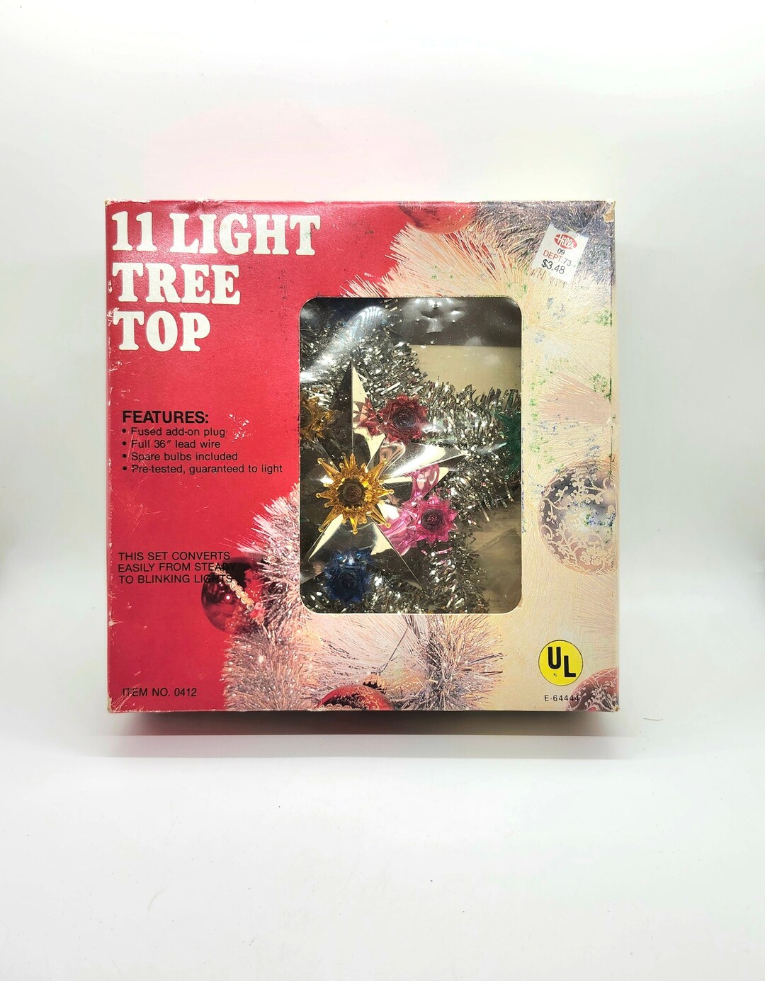 Vintage Multi-colored Lighted Christmas Tree Topper - Etsy