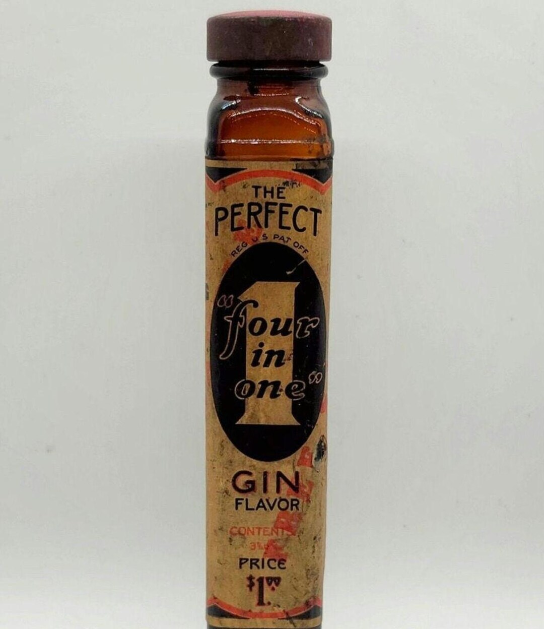 RARE!!! Early 1900's "four in One" Gin Flavor Bottle With Original ...