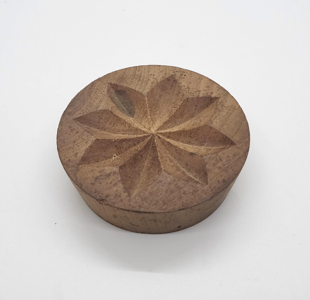 Antique Wooden Butter Mold Stamp / Star Flower Pattern / as Is - Etsy