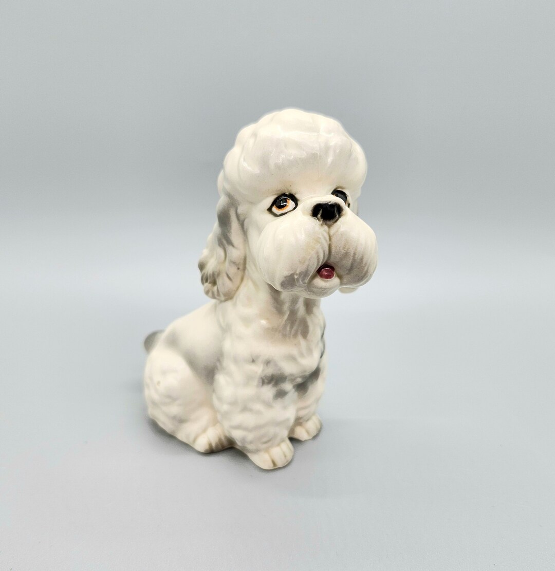 Vintage Ceramic Poodle Figurine - Etsy