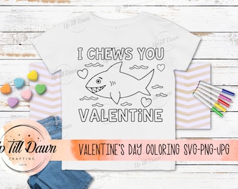 baby shark valentines day coloring pages