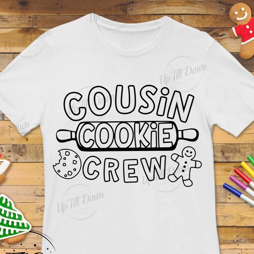 Cousin Cookie Crew SVG Christmas Coloring Shirt SVG Cookie - Etsy