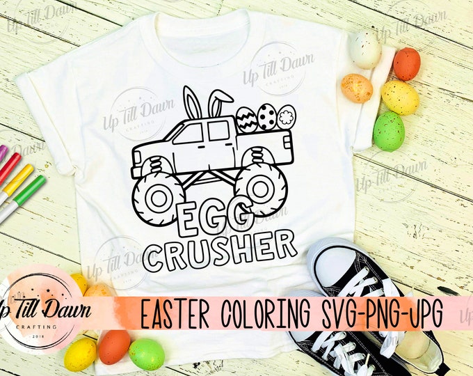 Easter Coloring SVG, Egg Crusher SVG, Easter SVG, Easter Basket Svg ...