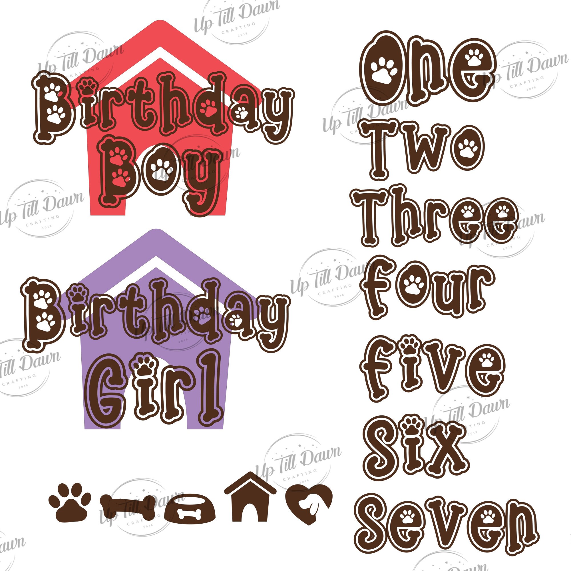 Puppy Birthday Boy Girl SVG, Dog Birthday SVG, Puppy Birthday Party SVG ...