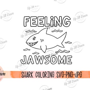 Coloring Shark SVG, Shark Jawsome SVG - Etsy
